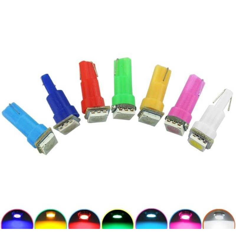 Led bec 1 smd soclu T5 pentru bord, de culoare verde