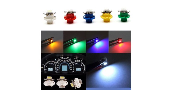 Led bec 1 smd 5050 soclu T5 B8.4D pentru bord de culoare alb