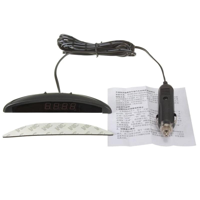 Termometru + voltmetru + ceas digital, cu leduri albastre, conectare la ...