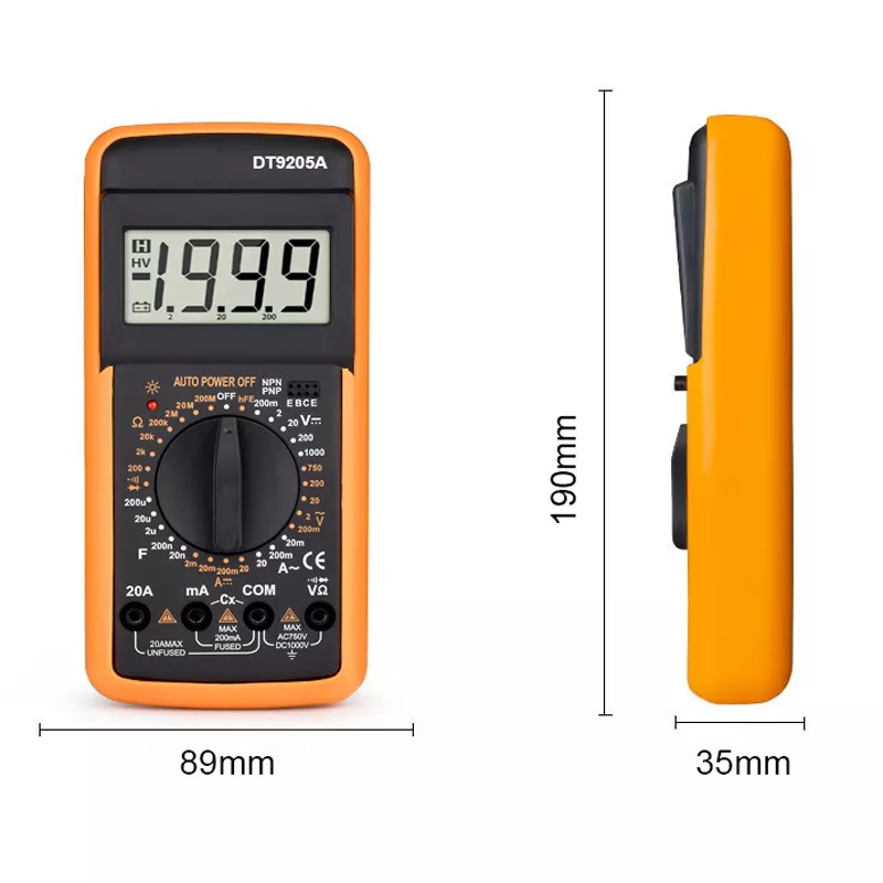Ampermetre : Multimetru digital portabil, profesional, model DT9205A ...